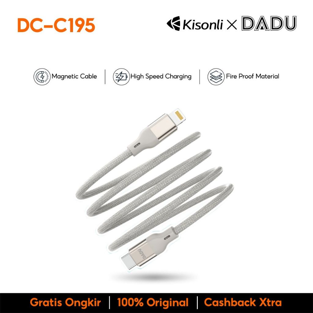 Jual KISONLI x DADU DC-C195 Kabel Data Magnetik Roll Fast Charging ...