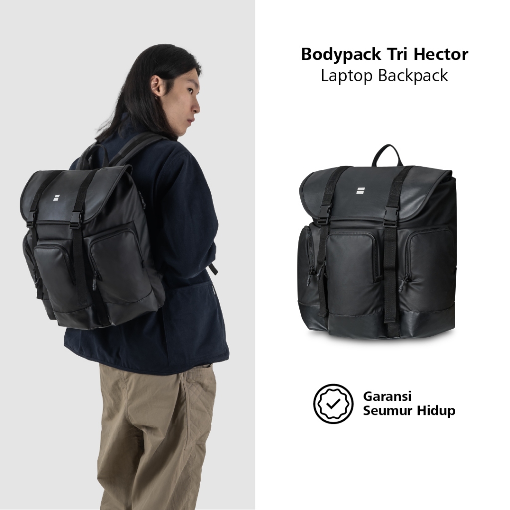 Jual Bodypack Tri Hector Laptop Backpack Tas Ransel Kerja Kuliah ...