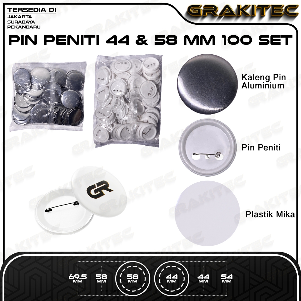 Jual BAHAN PIN PENITI 58 & 44 100SET BKS DAN MIKA JAKARTA | Shopee ...