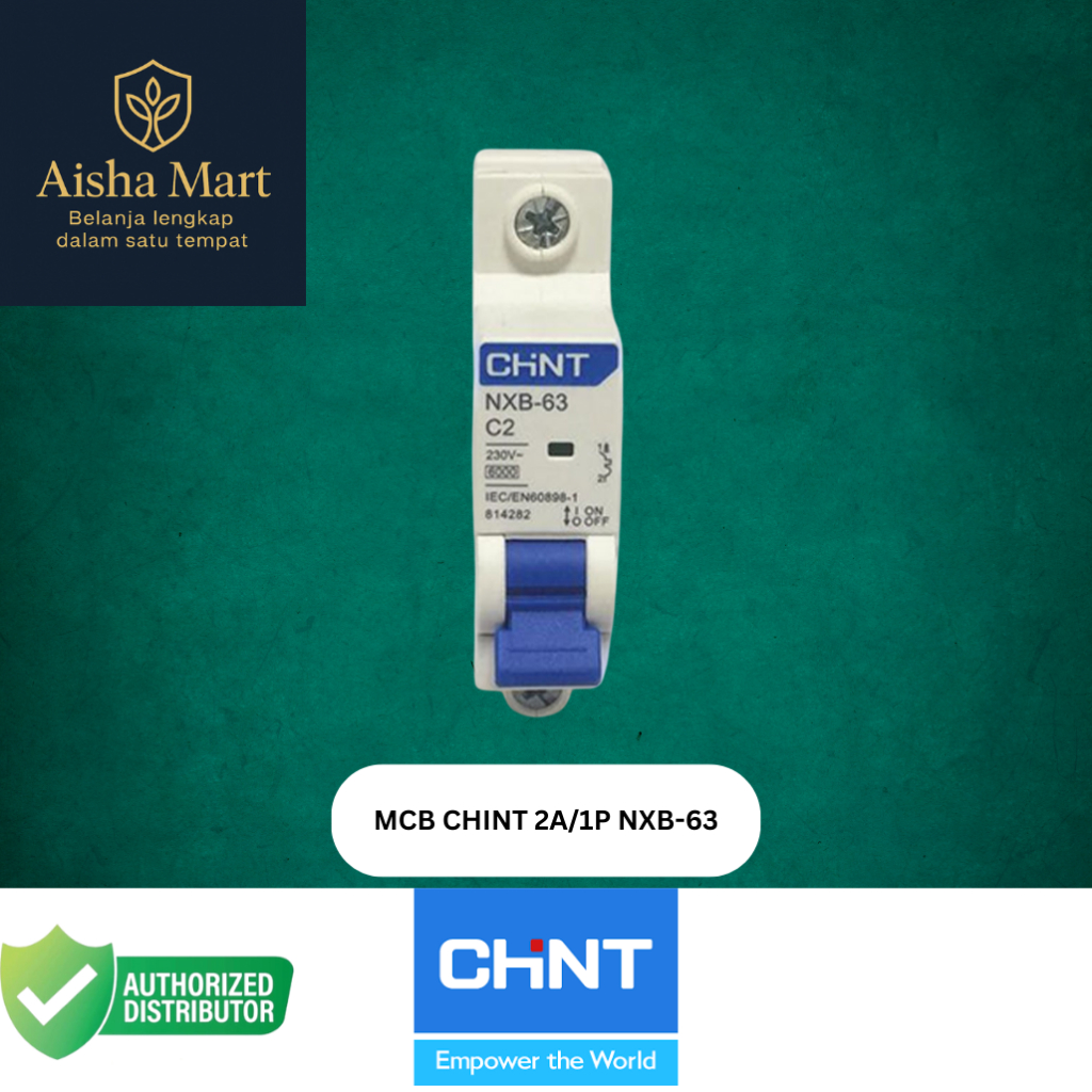 Jual MCB CHINT 2A 1P NXB-63 | Mini Circuit Breaker 1 Pole 2 Ampere | Shopee Indonesia