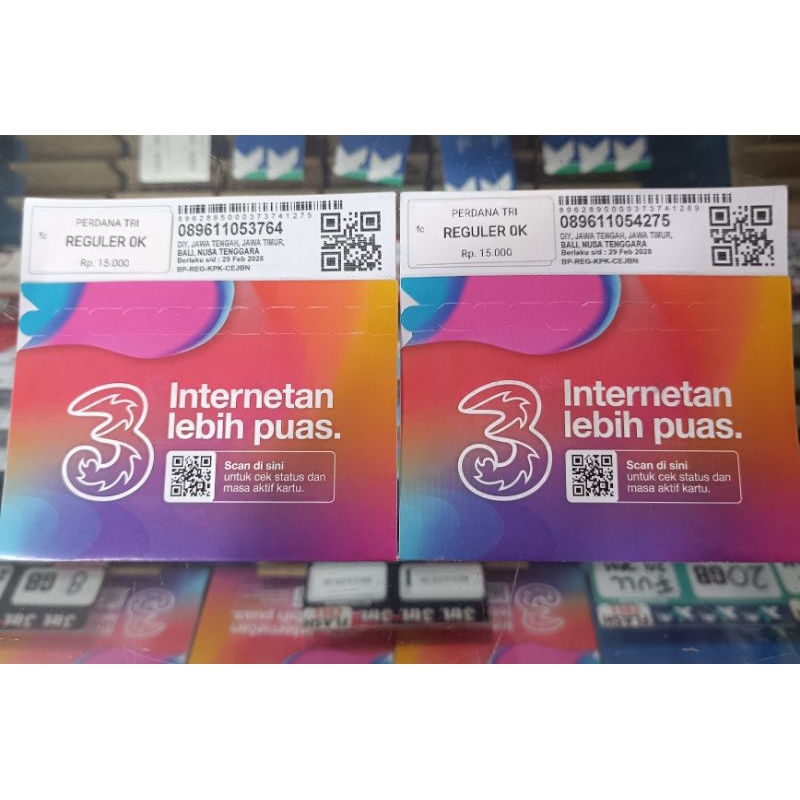 Jual Kartu Perdana 3 Three Reguler Kosong 0k | Shopee Indonesia