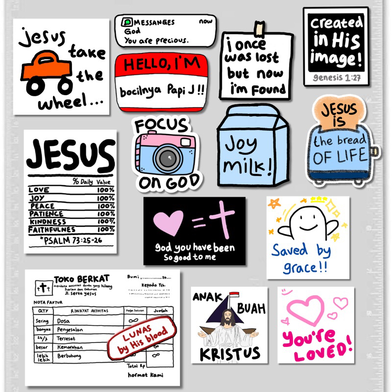 Jual [MINIMAL BELI 10RIBU!!!!] STICKER ROHANI KRISTEN GBU ALL | Shopee ...