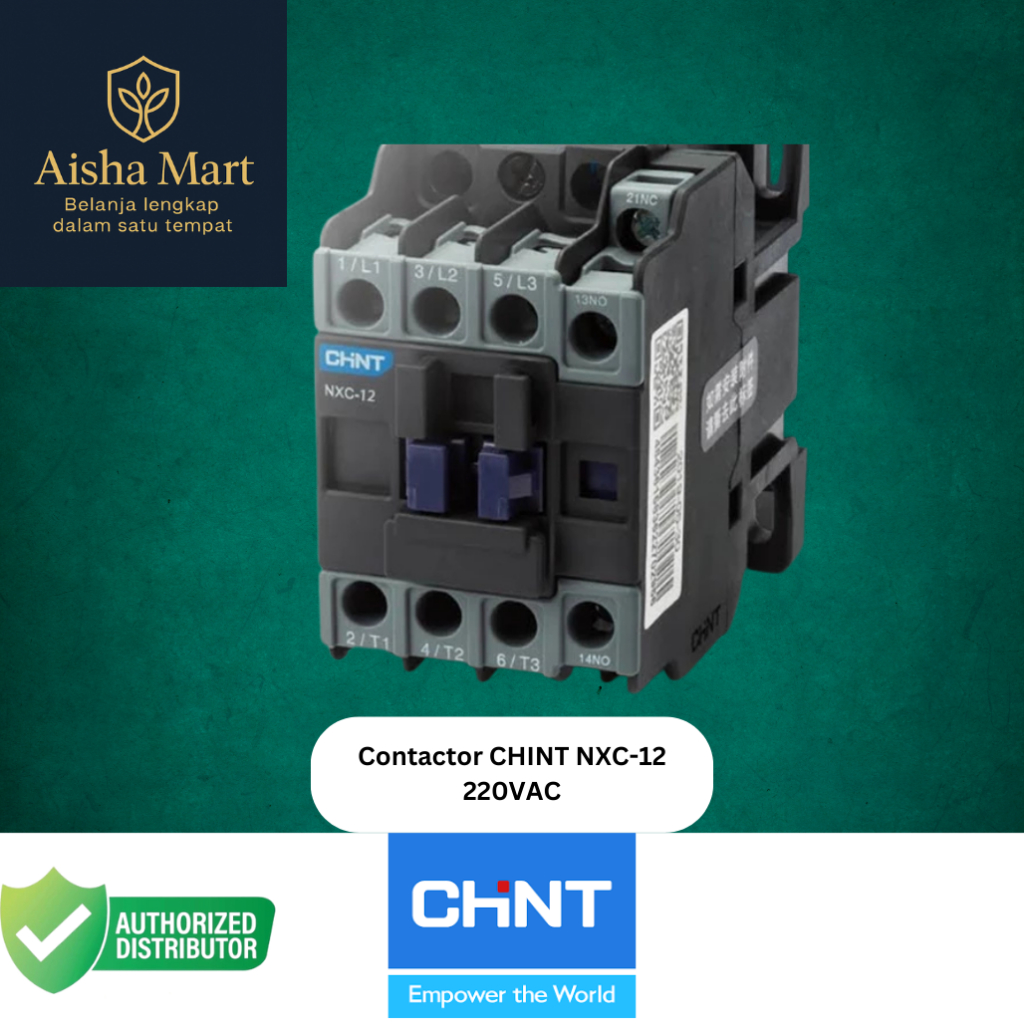 Jual Contactor CHINT NXC-12 220V AC | Kontaktor Magnetik 12A Coil 220VAC | Kontaktor Listrik 12A ...