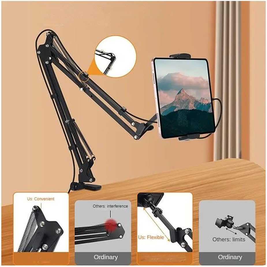 Jual OKR Holder HP Tablet Stand Lazypod 360 Rotation Adjustable Desk ...