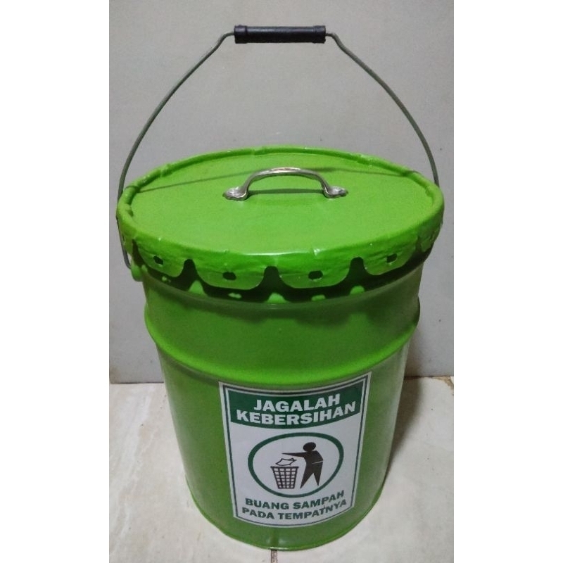 Jual Ay00! Tempat Sampah Ember Kaleng Besi Anti Pecah | Shopee Indonesia