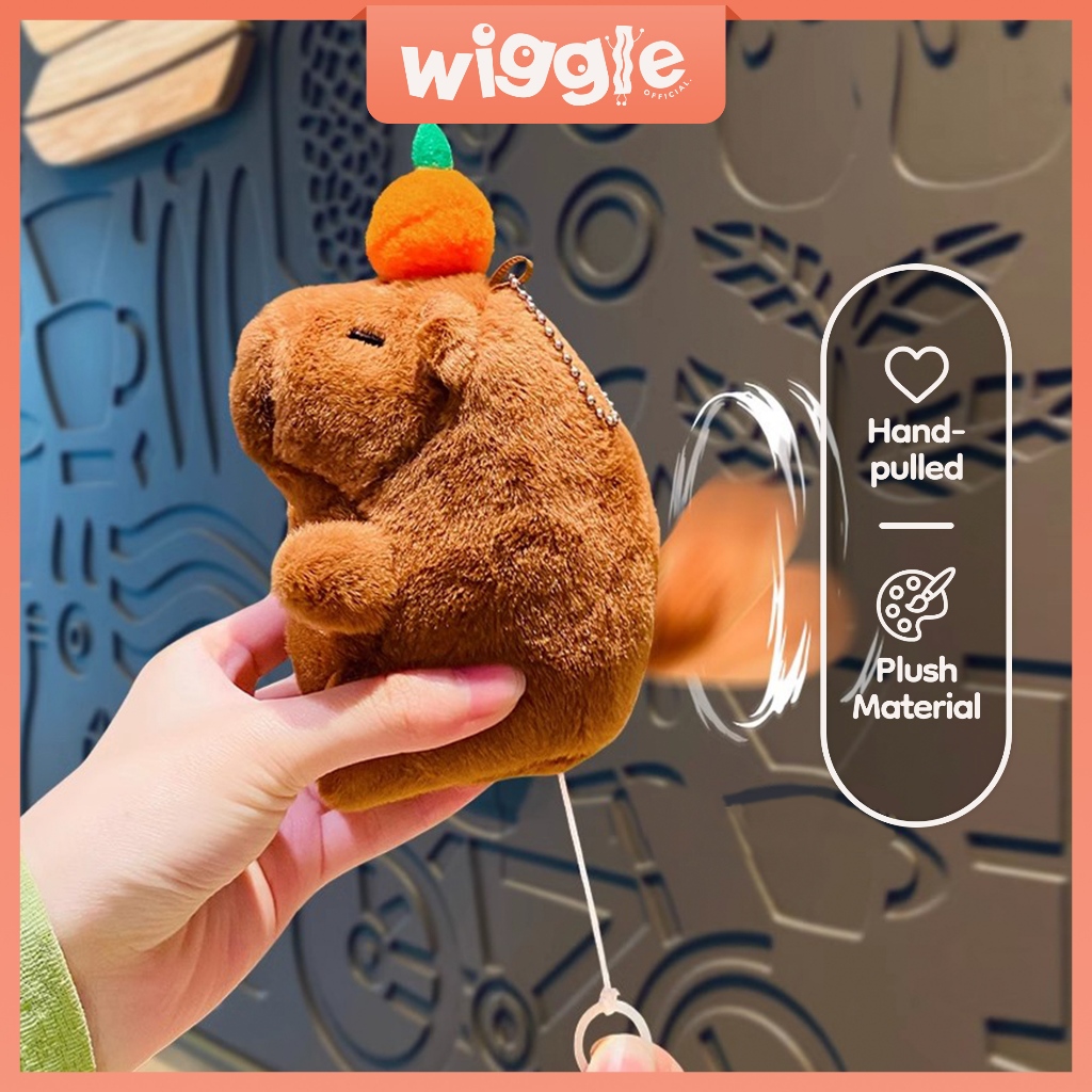 Jual Wiggle Fur Capybara Keychain Squeeze Bubble Tail Lucu Gantungan ...