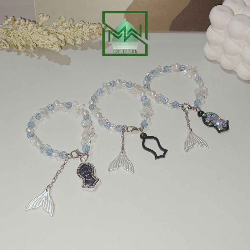 Jual MW | Gelang Blue Mermaid Terompah | Tabarruk | Manik Biru ...
