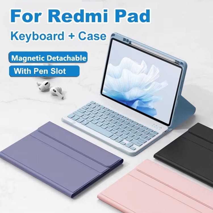 Jual Smart Case Redmi Pad Pro 12" Redmi Pad SE Flip Keyboard Wireless ...