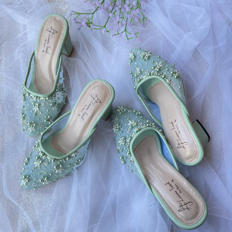 Jual Woojin | heels pesta wanita sepatu payet wedding shoes sepatu ...