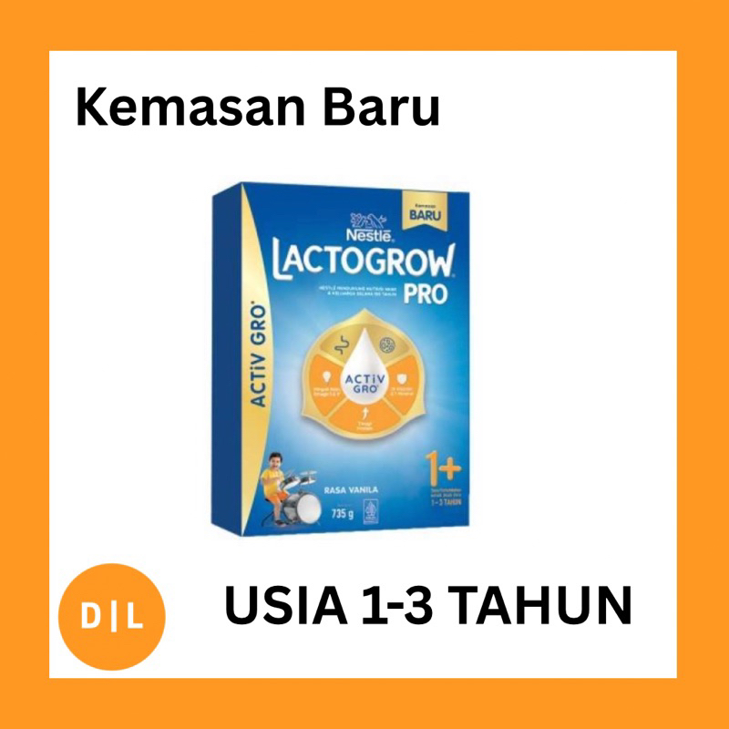 Jual NESTLE LACTOGROW 1+ ACTIVGRO VANILA 1000gr / MADU ( DULU LACTOGROW ...
