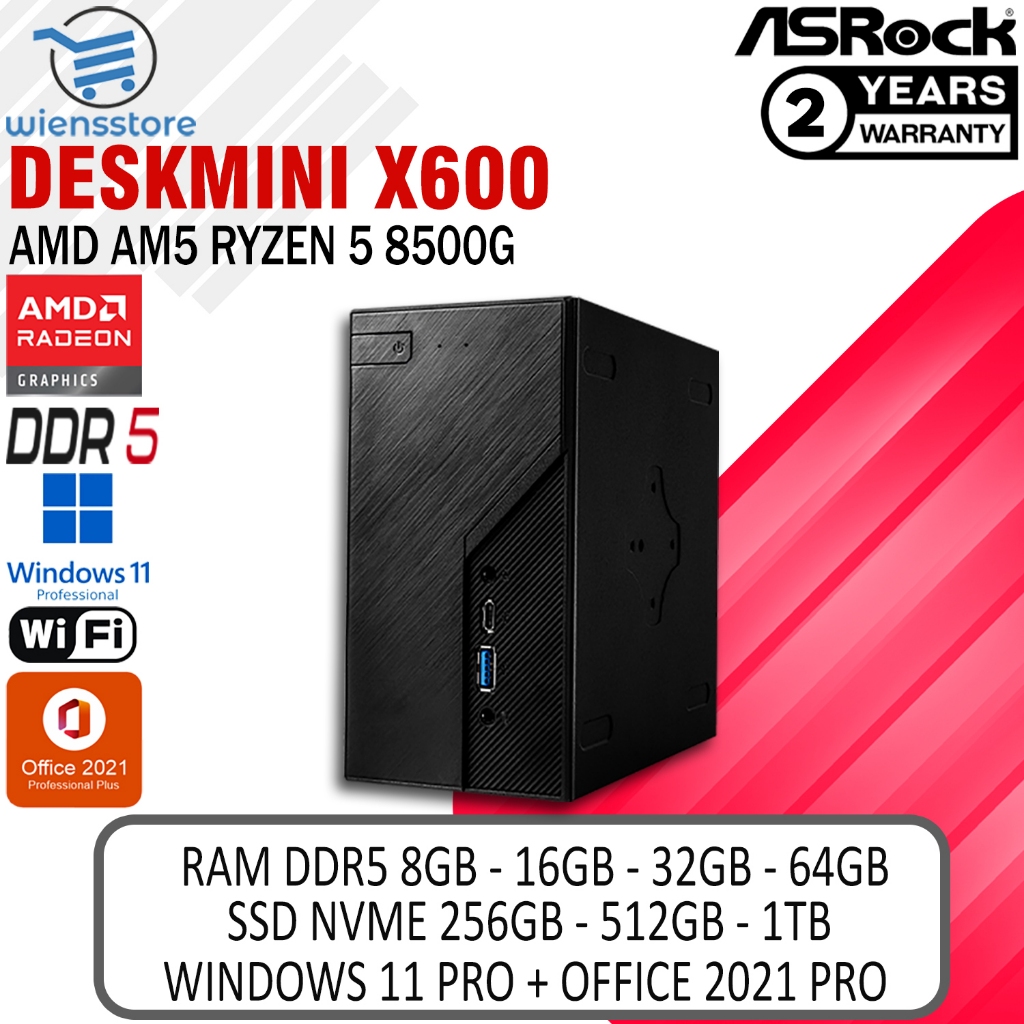 Jual MINI PC ASROCK DESKMINI X600 AMD AM5 Ryzen 5 8500G + RAM + SSD ...