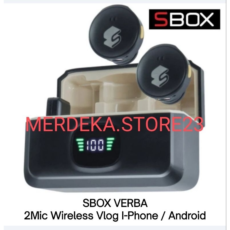Jual NEW SBOX VERBA Vlog Dual Wireless Microphone Clip | Jepit Magnetic ...