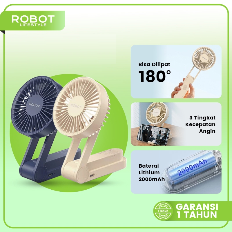 Jual ROBOT RT-BF22S Mini Fan Portable 3 Kecepatan Angin dengan Stand ...