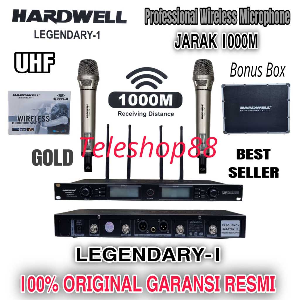 Jual Mic Wireless Hardwell Legendary 1 Gen II Double Mic Handheld ...