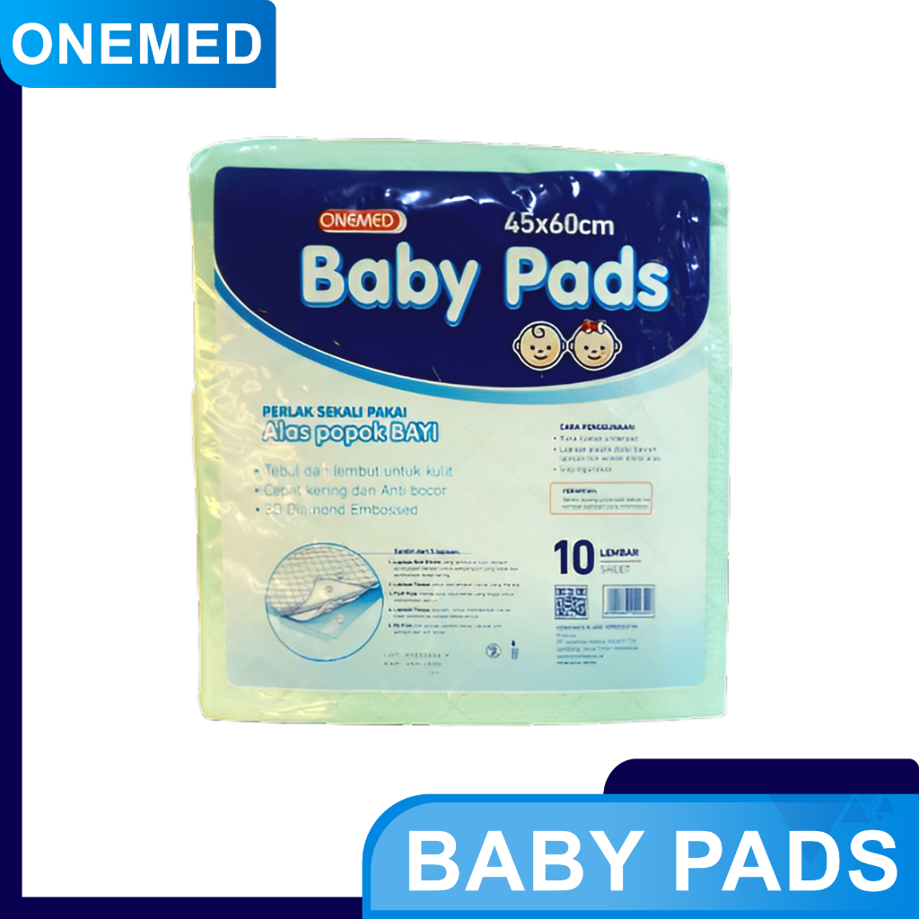 Jual ONEMED BABY PAD 45X60 UNDERPAD PERLAK ALAS POPOK DENGAN GEL ...