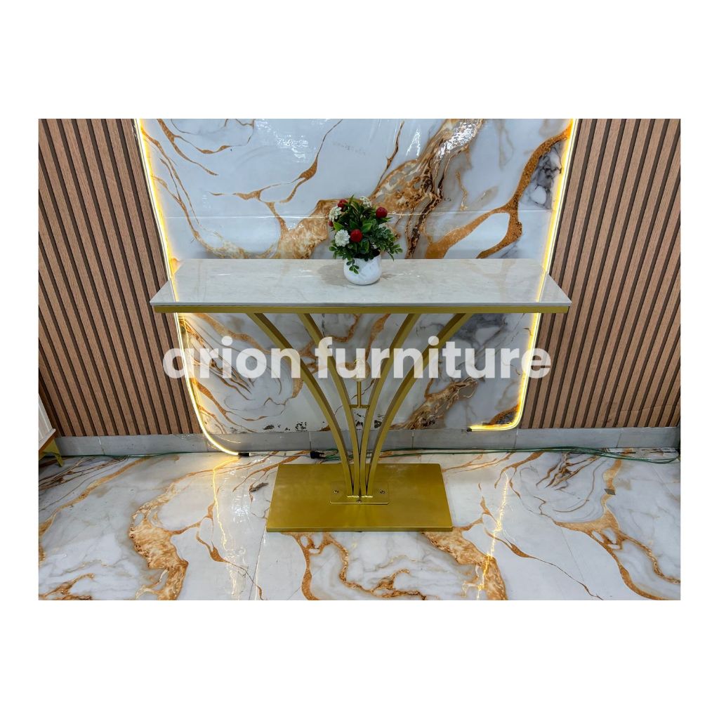 Jual Meja console granite Minimalis / meja tamu kaki besi Jari-jari ...