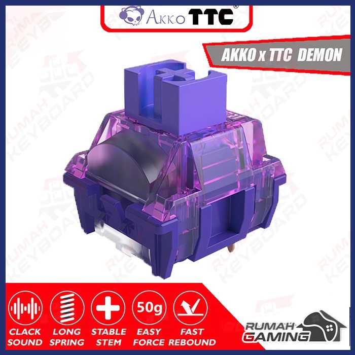 Jual AKKO X TTC DEMON - Switch - 3 Pin - 50g - Pcb Mount - Linear ...