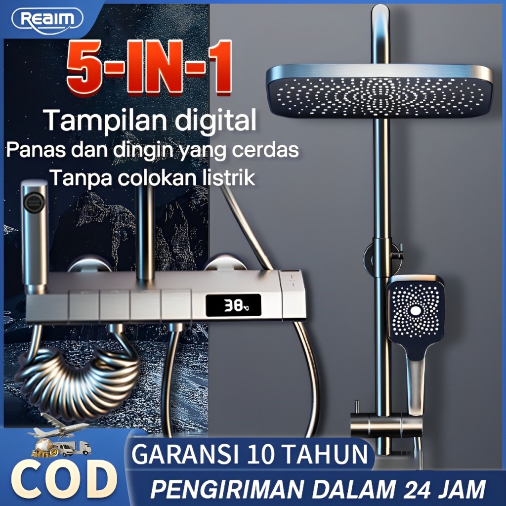 Jual OSU SHOWER KAMAR MANDI 5 DALAM 1 SMART SHOWER SET 5 IN 1 TAMPILAN DIGITAL SUHU KONSTAN SET ...
