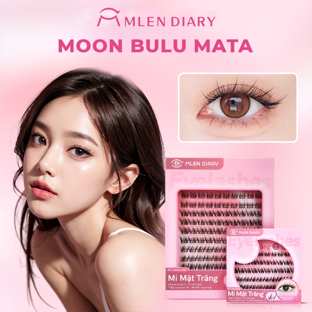 Jual Mlen Diary Moon Series Bulu Mata Palsu 9-12mm Bulu Mata Eyelash ...