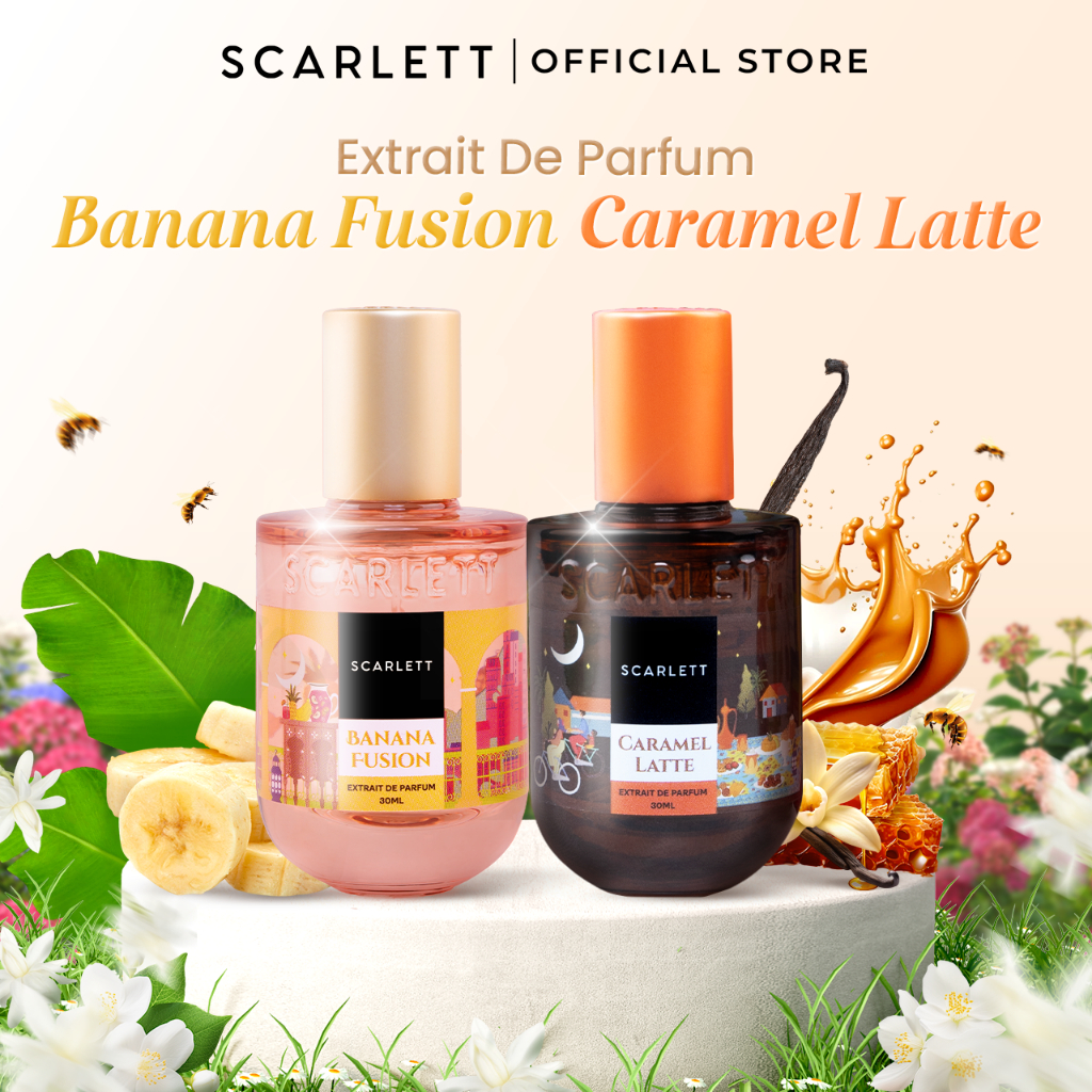 Jual SCARLETT (Exclusive Dessert Bundle!) Banana Fusion & Caramel Latte ...