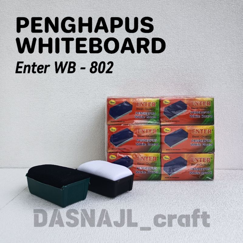 Jual ( 1 pack / 12 pcs ) Penghapus Whiteboard Enter WB 802 Penghapus ...