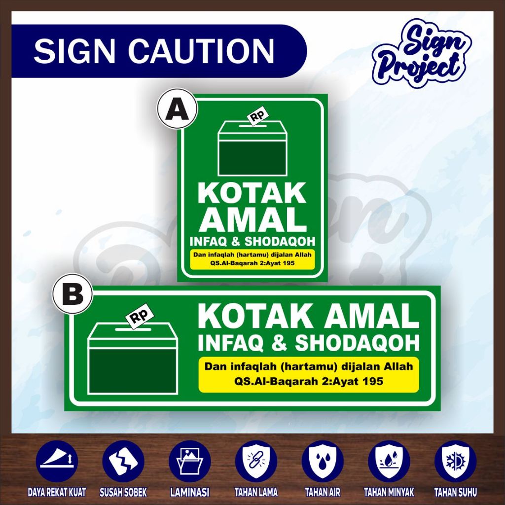 Jual STIKER KOTAK AMAL INFAQ/MASJID/MUSHOLA/STIKER VINYL KOTAK AMAL ...