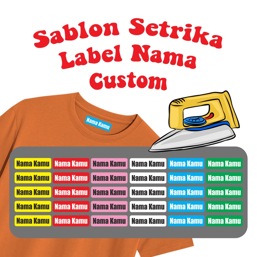 Jual Sablon Setrika Custom Nama | Shopee Indonesia
