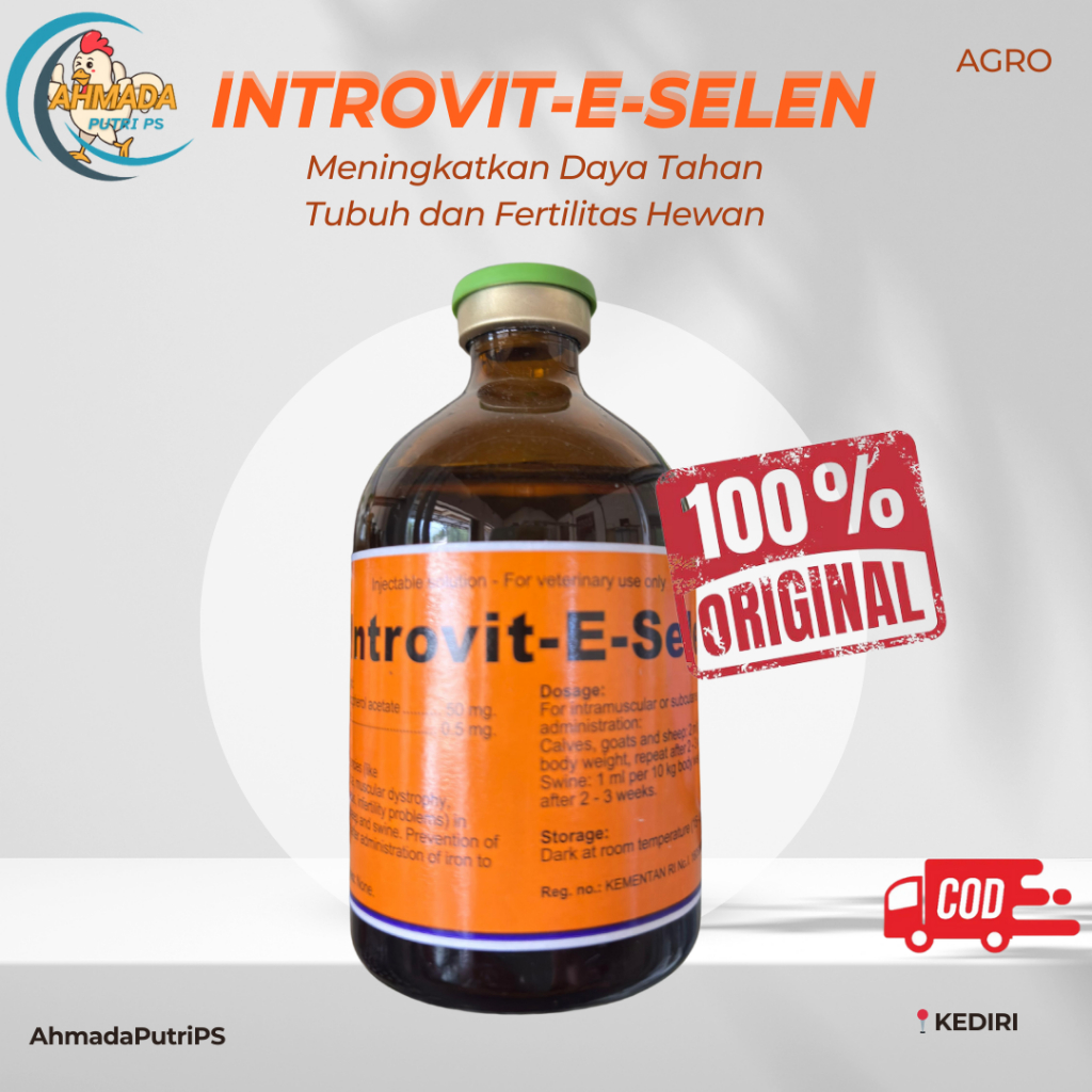 Jual INTROVIT E SELEN 100 ml Vitamin E Selenium Injeksi Hewan | Shopee ...