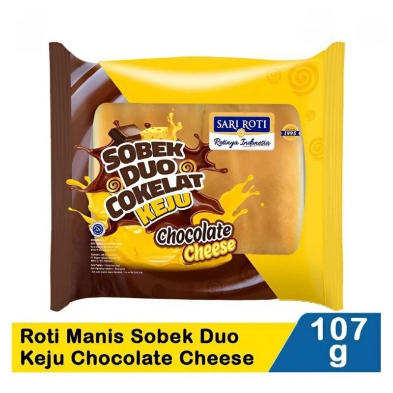 Jual Sari Roti Manis Sobek Duo Cokelat Keju 107g | Shopee Indonesia