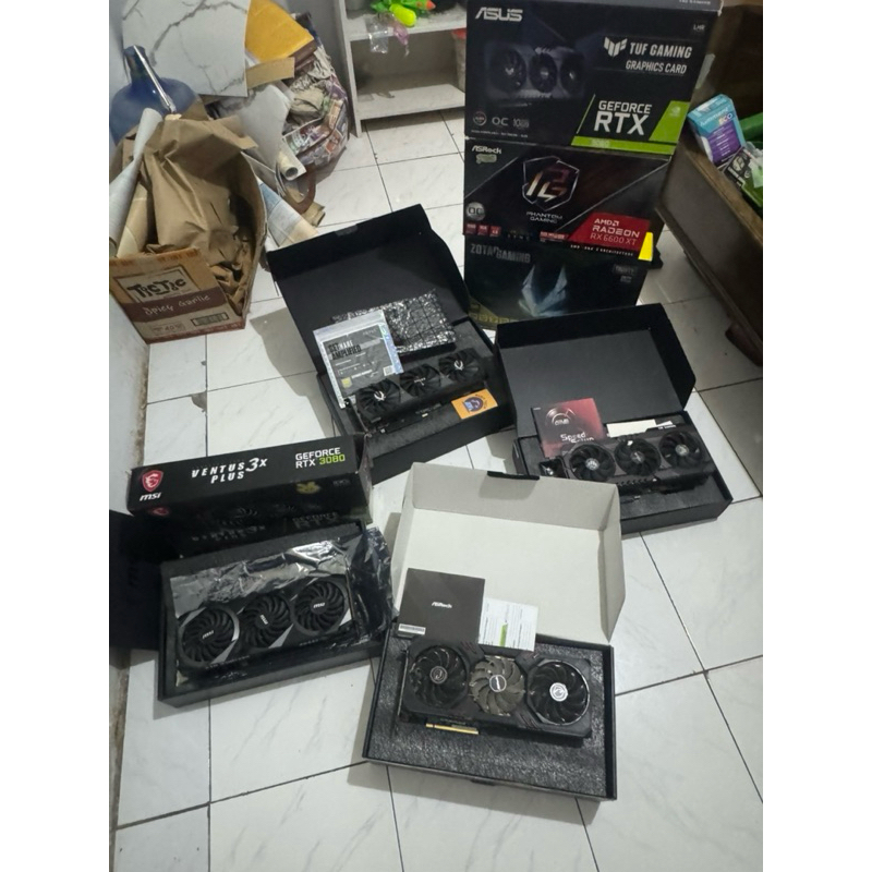 Jual vga card rtx 3080 2unit , vga rtx 3070 ti 1 unit, vga rx 6600xt 1 ...