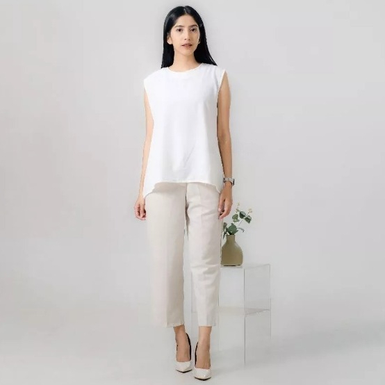 Jual Atasan Tank Top Putih Inner Basic Tanpa Lengan | Shopee Indonesia