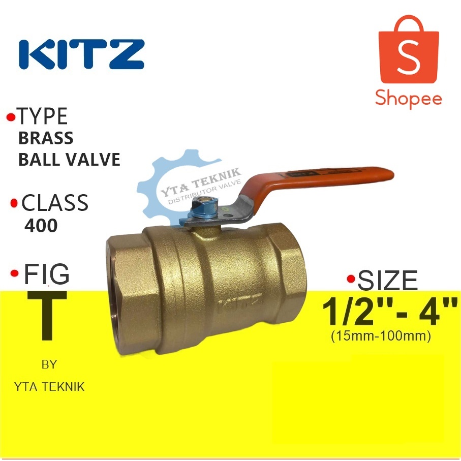 Jual RK 1/2" inch ball valve kitz kuningan original | Shopee Indonesia