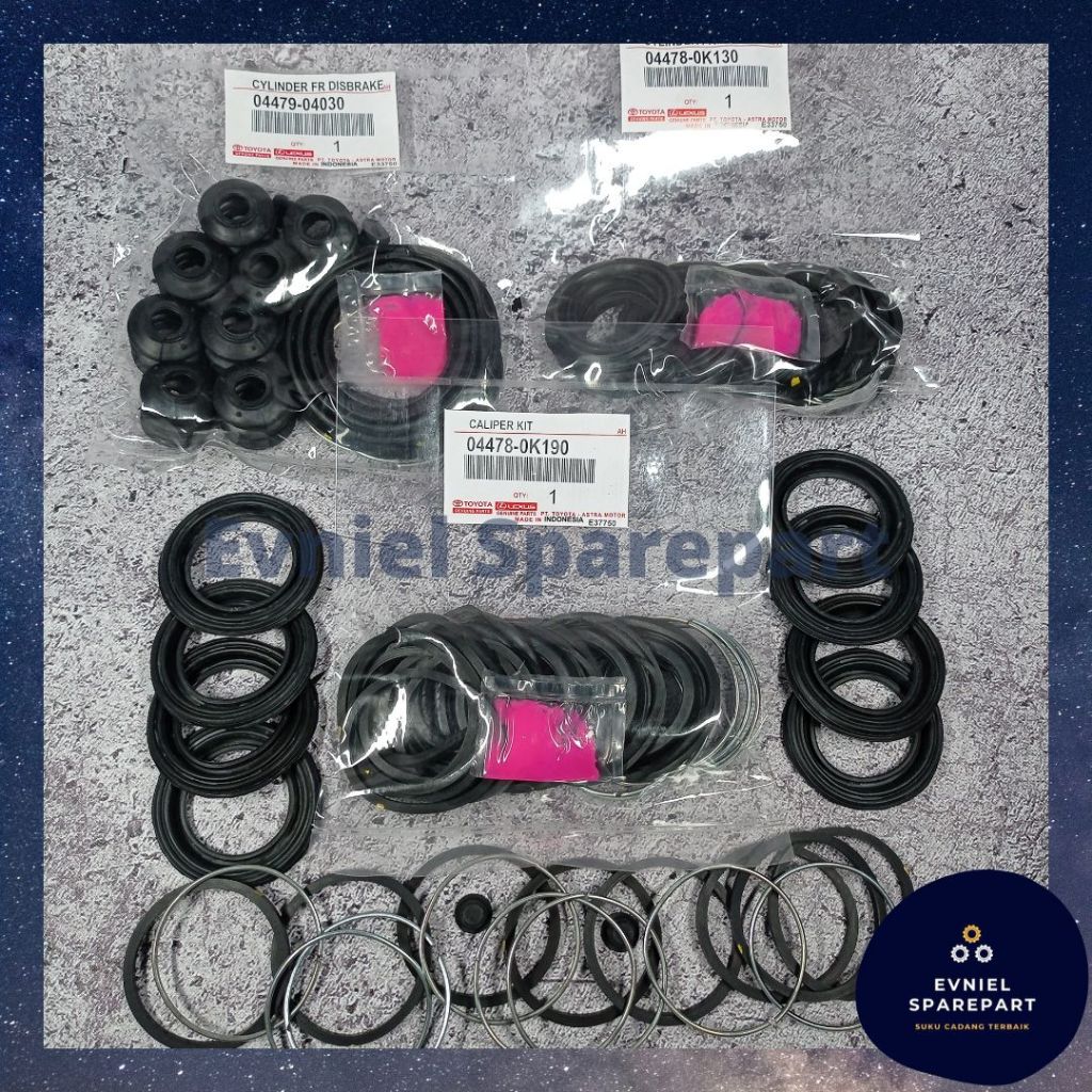 Jual Caliper Kit Karet Seal Rem Cakram Depan Fortuner Hilux (04478 ...