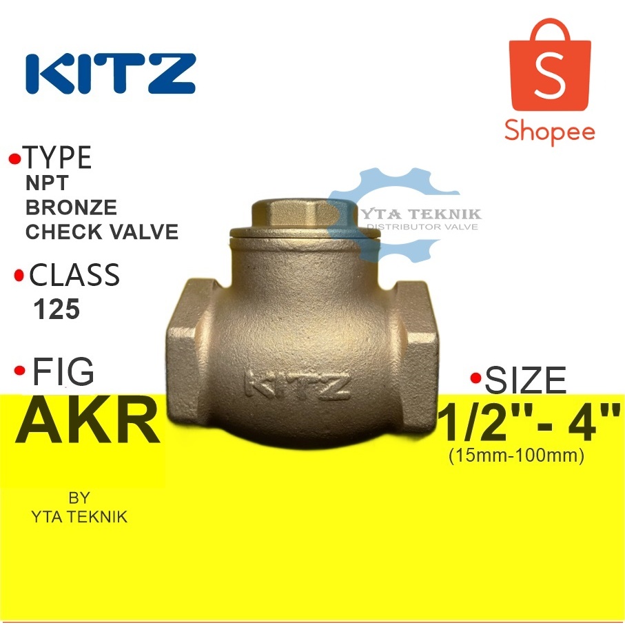 Jual 3" inch check valve kitz kuningan original | Shopee Indonesia