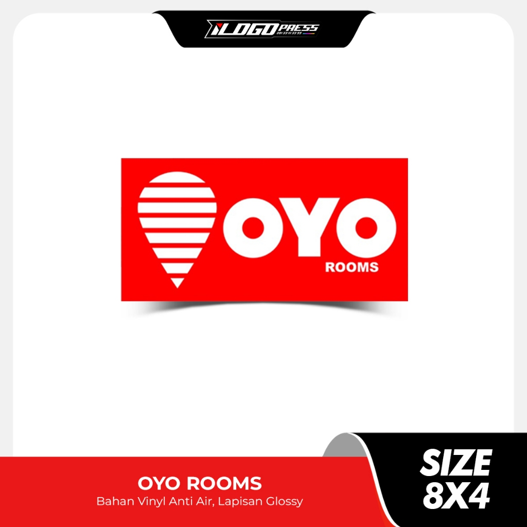Jual OYO ROOMS - Sticker Viral Bahan Vinyl Premium Anti Air Glossy ...