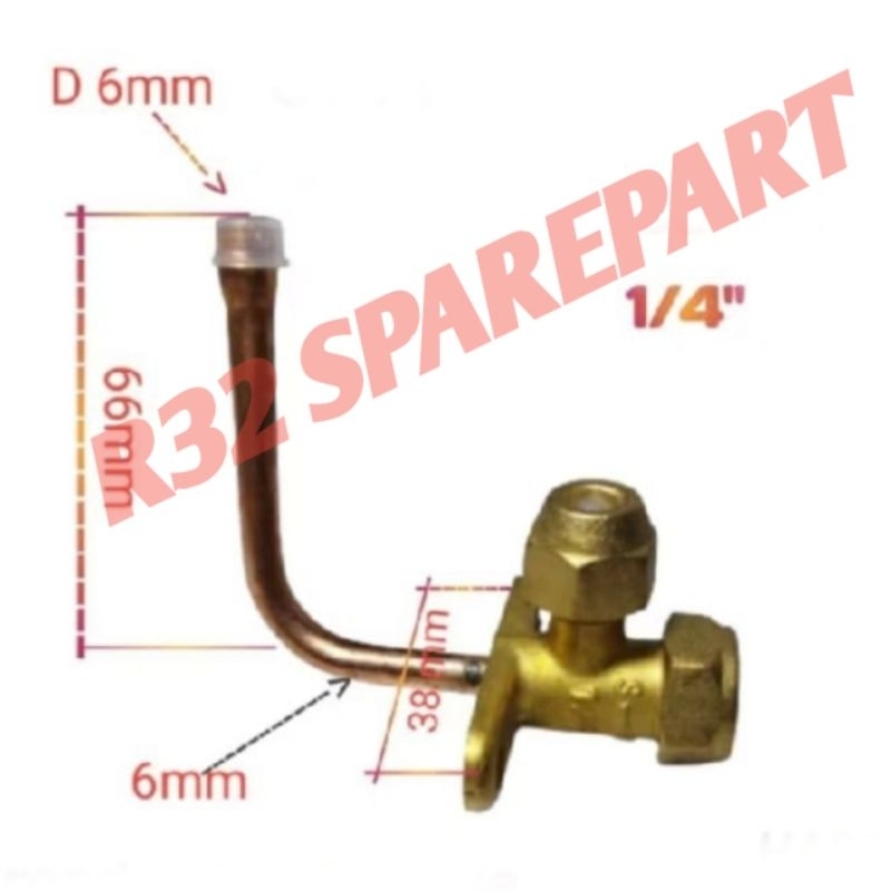 Jual KRAN OUTDOOR AC R22 1 SET UKURAN 1/4 KRAN VALVE | Shopee Indonesia