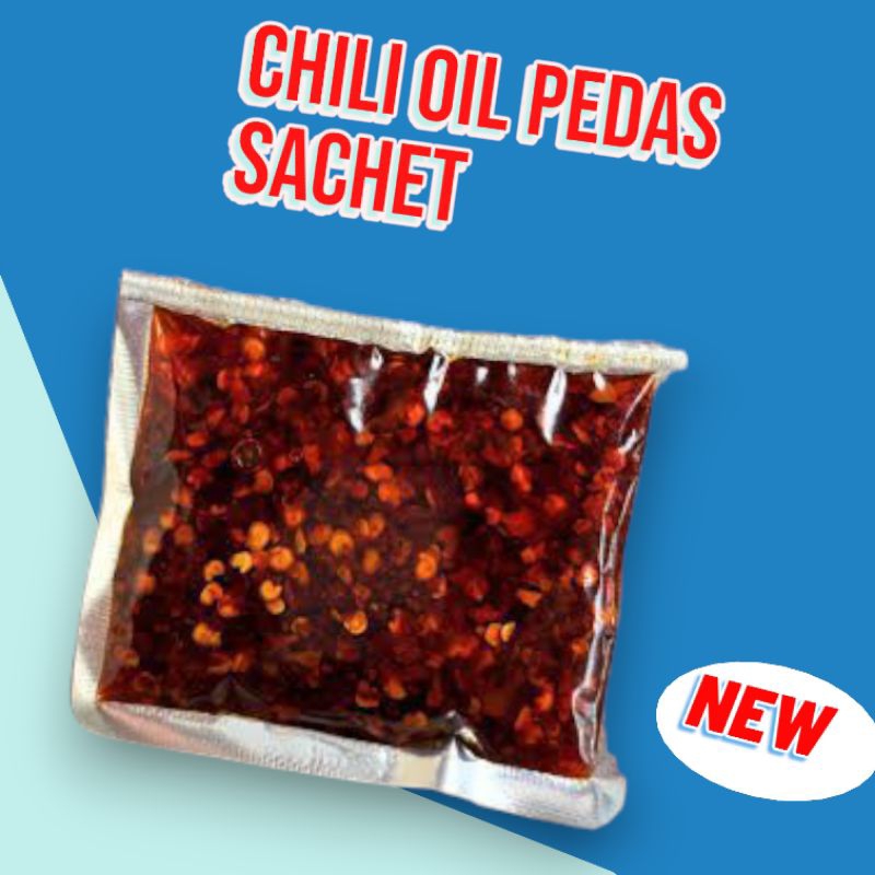 Jual Chili Oil Sachet 10 gram Buat Tambahan Wonton,Dimsum dan mie ...