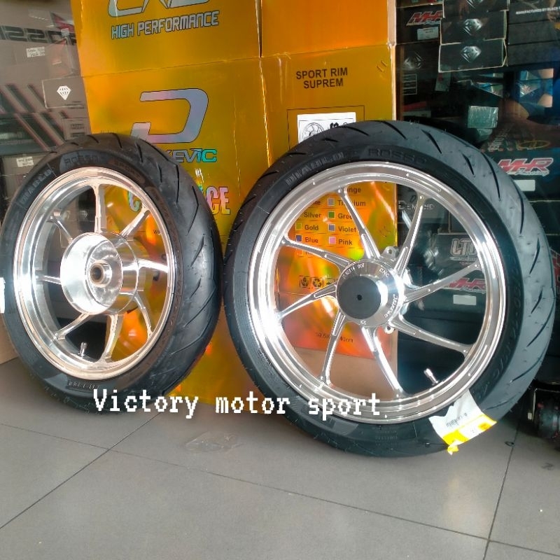 Jual paket ban dan velg delkevic m8 ring 14 namx old aerox nmax new PCX ...