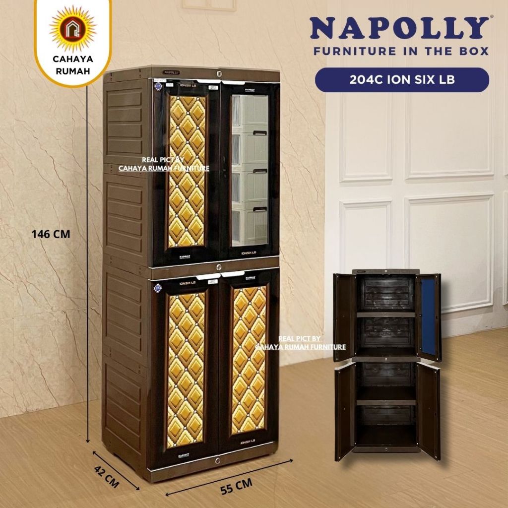 Jual LEMARI CABINET 204 CERMIN ION SIX LB - CAHAYA RUMAH FURNITURE ...