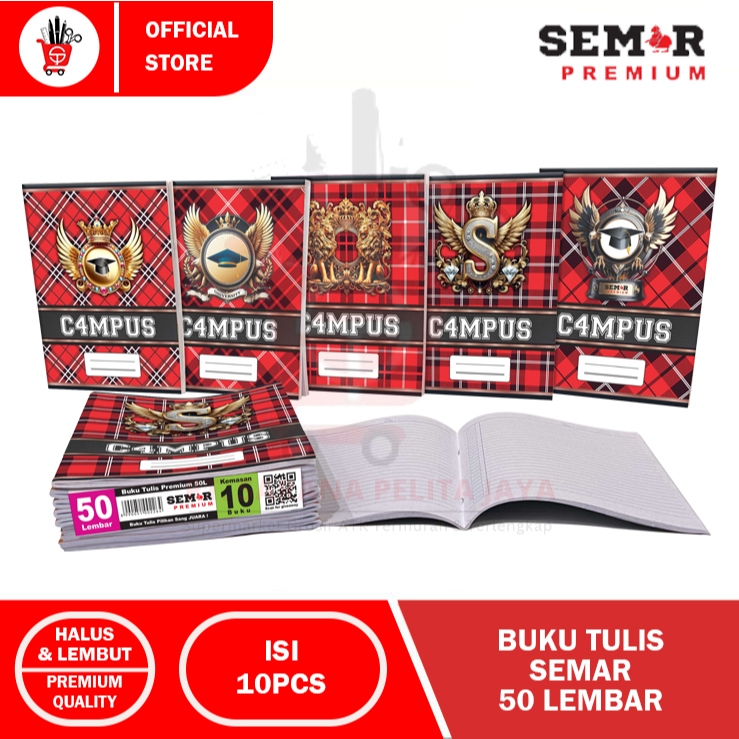 Jual Book | Buku Tulis Semar Premium All Series 50 Lembar (1 PACK ...