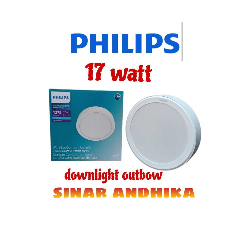 Jual Lampu Led Downlight Outbow Bulat Philips Eridani 17 Watt Dl190B ...