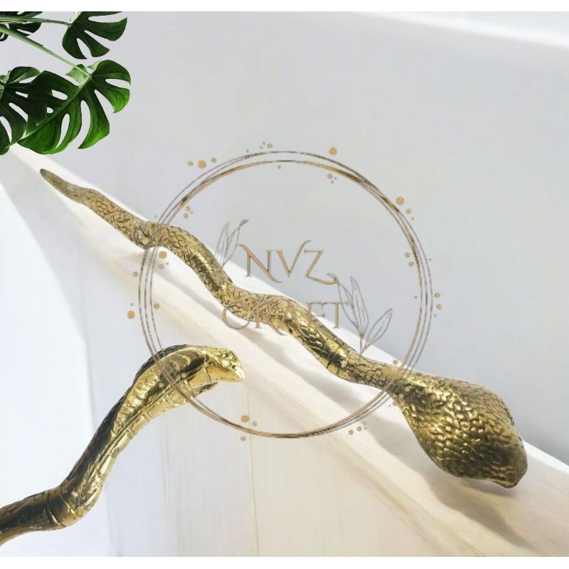 Jual Koleksi Kerajinan Tongkat Kuningan Motif Ular Kobra | Shopee Indonesia