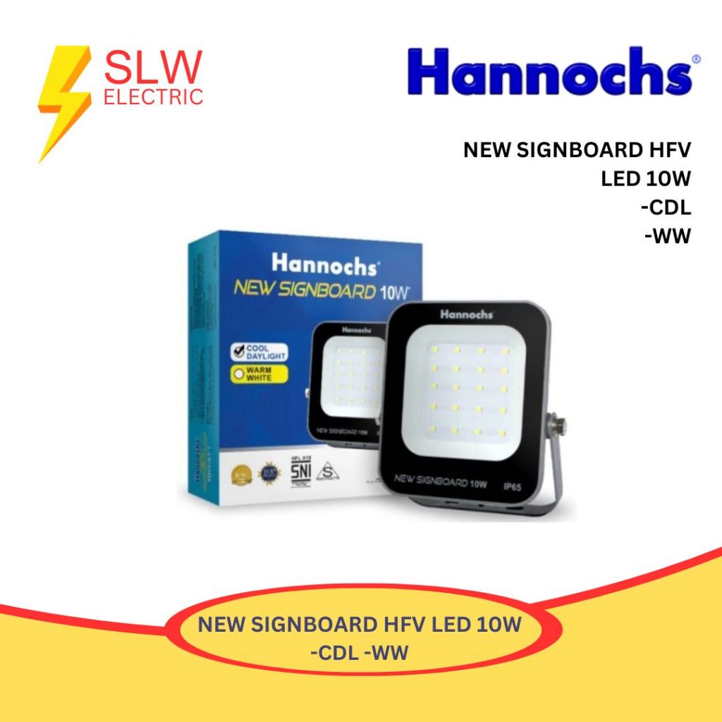 Jual HANNOCHS LAMPU SOROT LED NEW SIGNBOARD HFV 10W 10 WATT CAHAYA ...