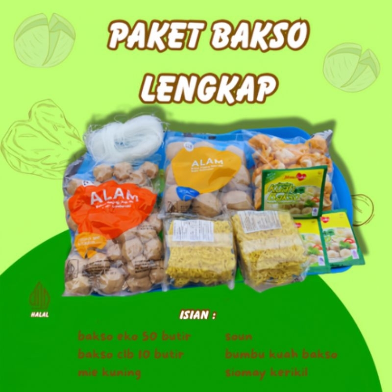 Jual Paket Baso Lengkap baso isi 50+10 isi mie isi kuah isi siomay ...