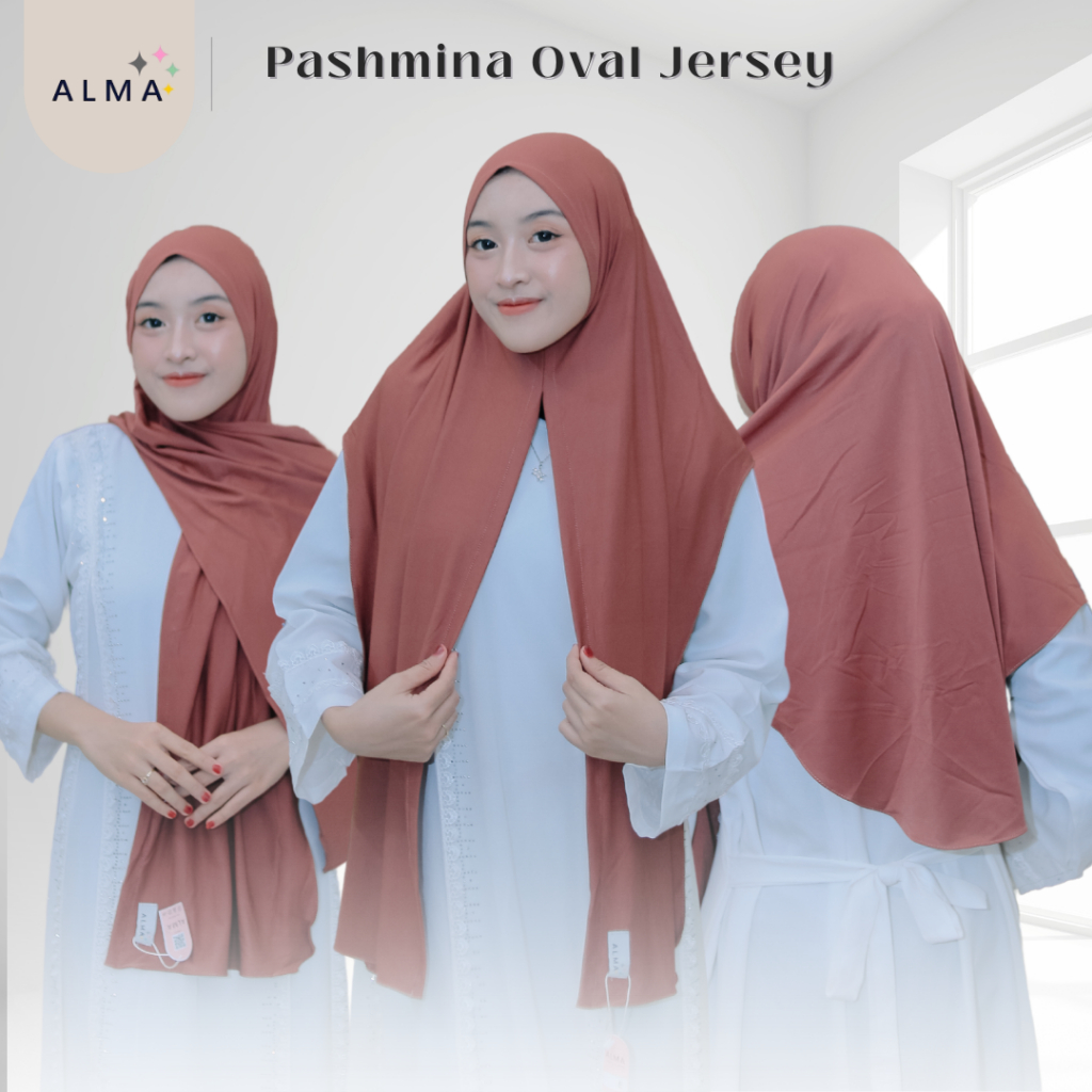 Jual Pashmina Instan Oval Jersey Premium // Pashmina Oval Trend ...