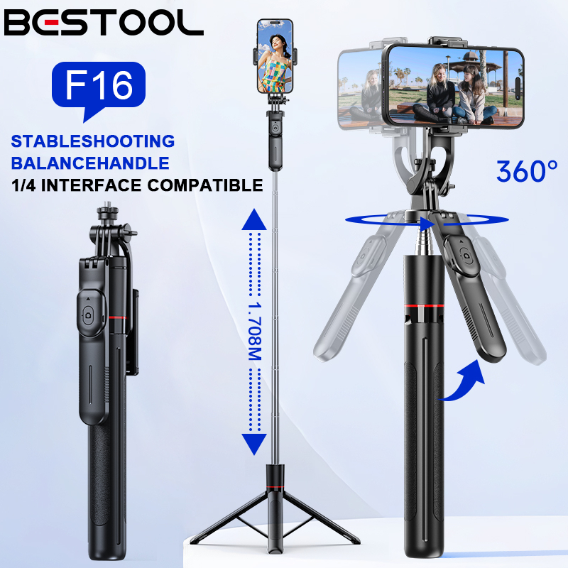 Jual Bestool Tripod 1.7 Meter Bluetooth Selfie Stick Remote Tripod HP Kamera DSLR Tongsis dengan ...