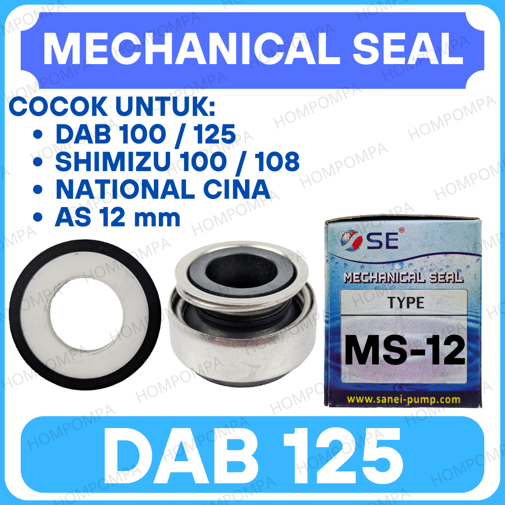 Jual MECHANICAL SEAL DAB 125 / MS-12 SAN-EI - SIL MEKANIK SPAREPART POMPA AIR | Shopee Indonesia