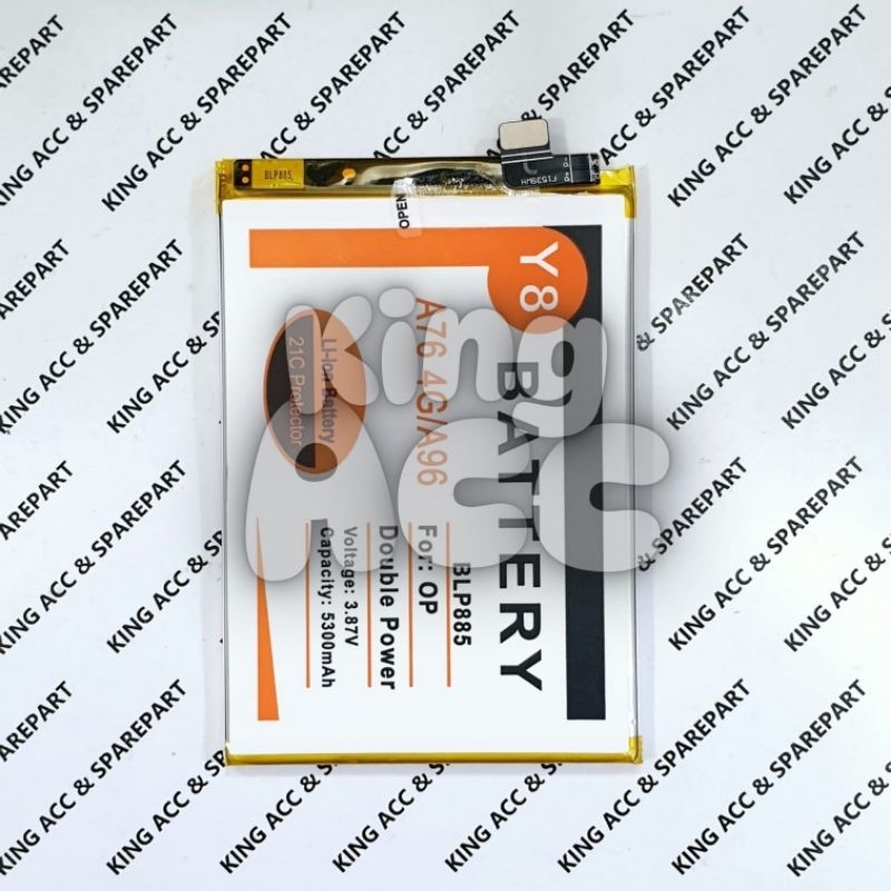 Jual NEW Y8 BATERAI BATRE BATTERY OPPO A76 4G / A96 BLP885 BLP-885 ...