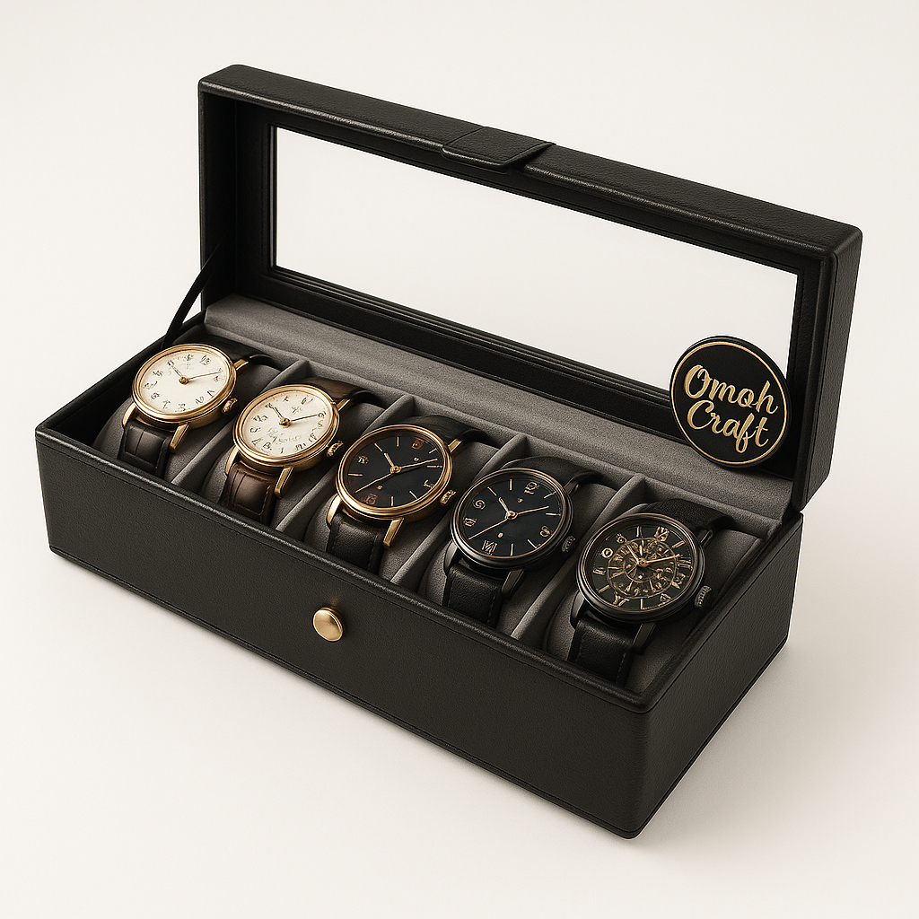 Jual LARGE SIZE - Kotak Jam Tangan isi 5 JUMBO | Box Tempat Jam Tangan ...