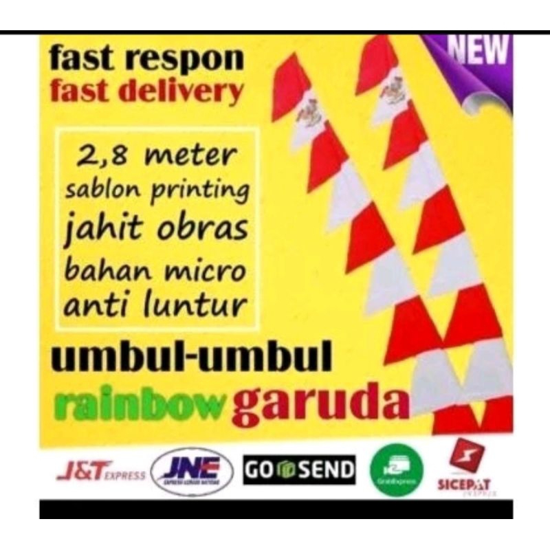 Jual bendera umbul2 merah putih garuda | Shopee Indonesia